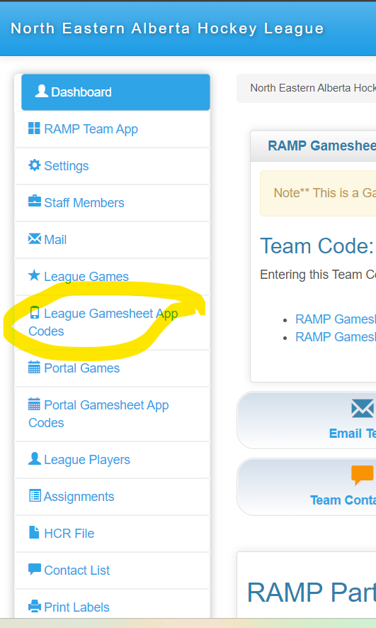 North Eastern Alberta Hockey League : Website by RAMP InterActive